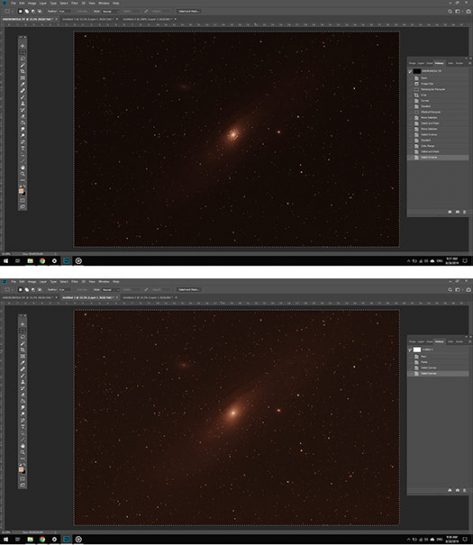 Andromeda Galaxy Image Processing Tutorial in Adobe Photoshop