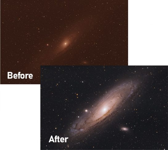 Andromeda Galaxy Image Processing Tutorial in Adobe Photoshop