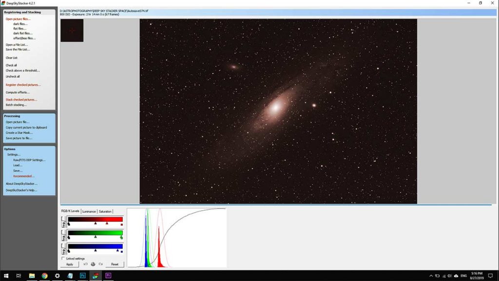 Andromeda Galaxy Image Processing Tutorial in Adobe Photoshop