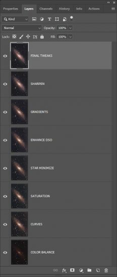 Andromeda Galaxy Image Processing Tutorial in Adobe Photoshop